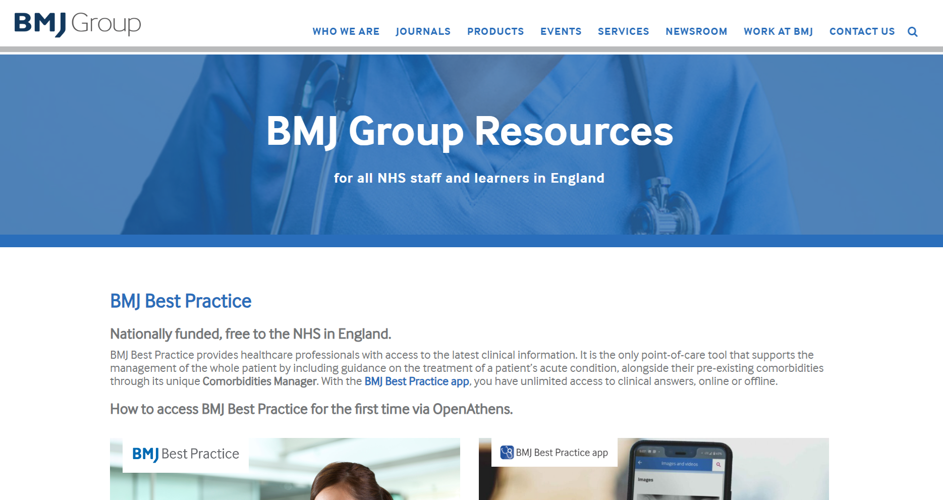 Homerton - BMJ Group Resources for all NHS staff and learners in England